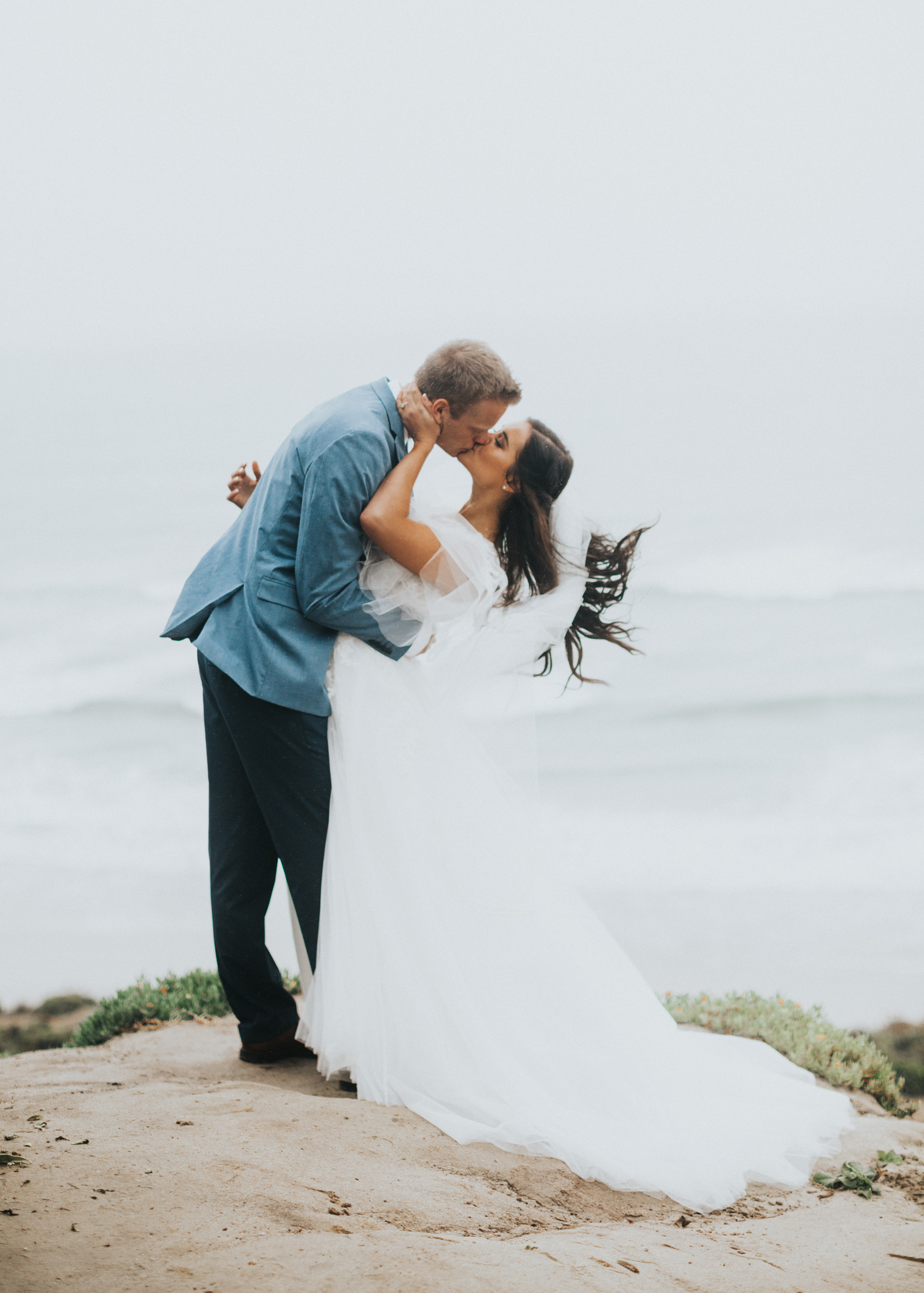 California Coastline Cliff Bridals | Olivia & Hyrum Wedding | Katelyn Bell